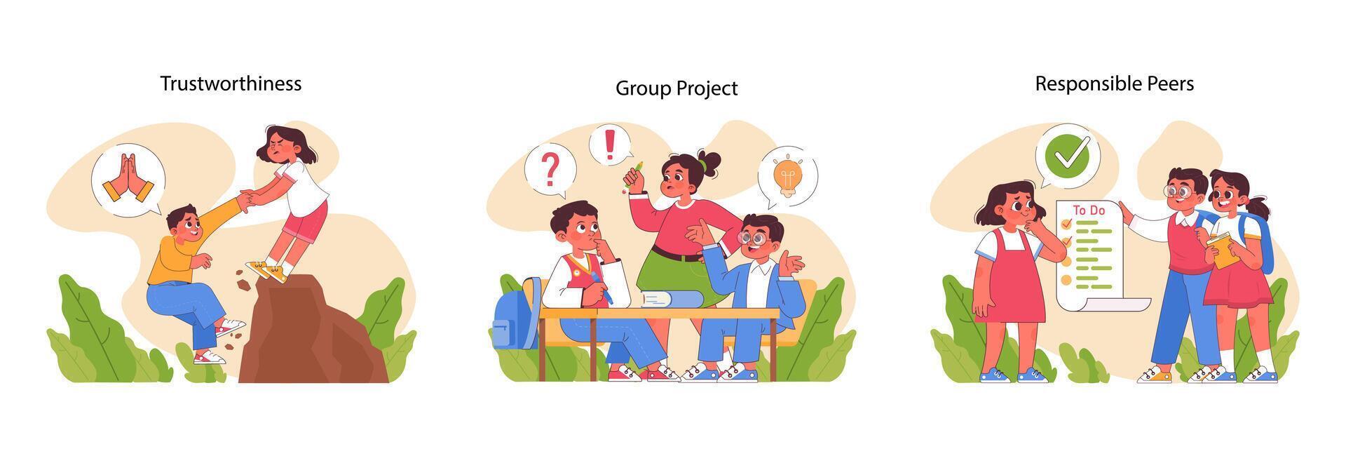 Child Responsibility set. Flat vector illustration 41172231 Vector Art ... Child Responsibility set. Flat vector illustration 41172231 Vector Art ...