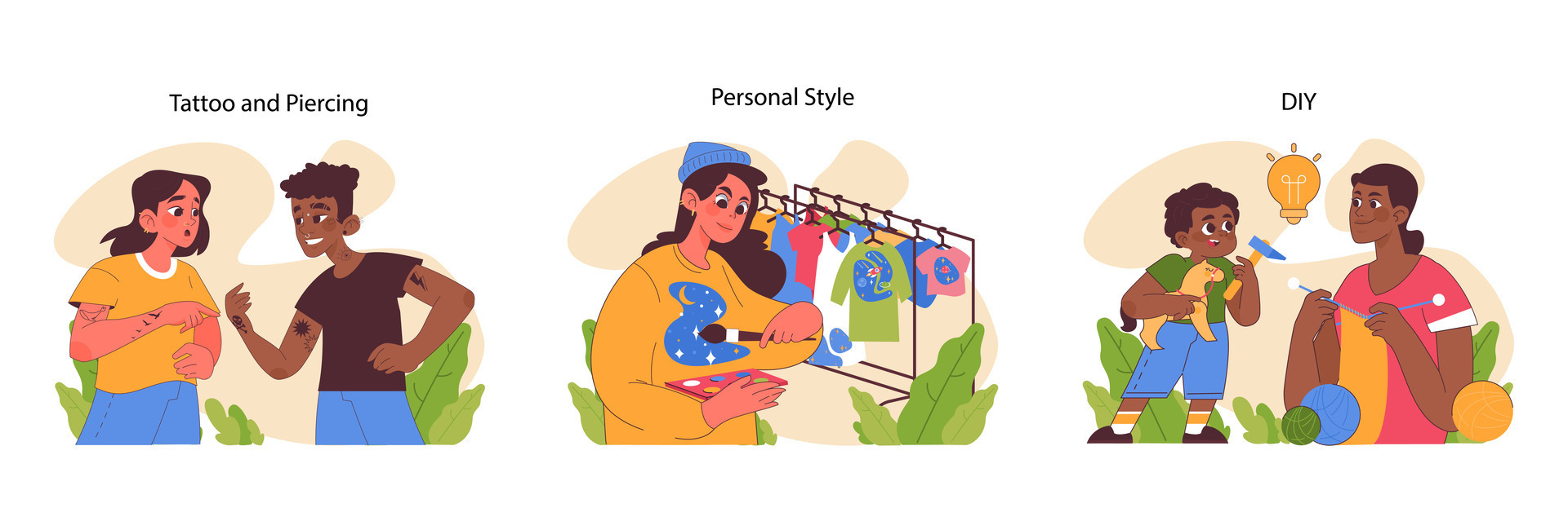 Self expression set. Flat vector illustration 41172263 Vector Art at ...