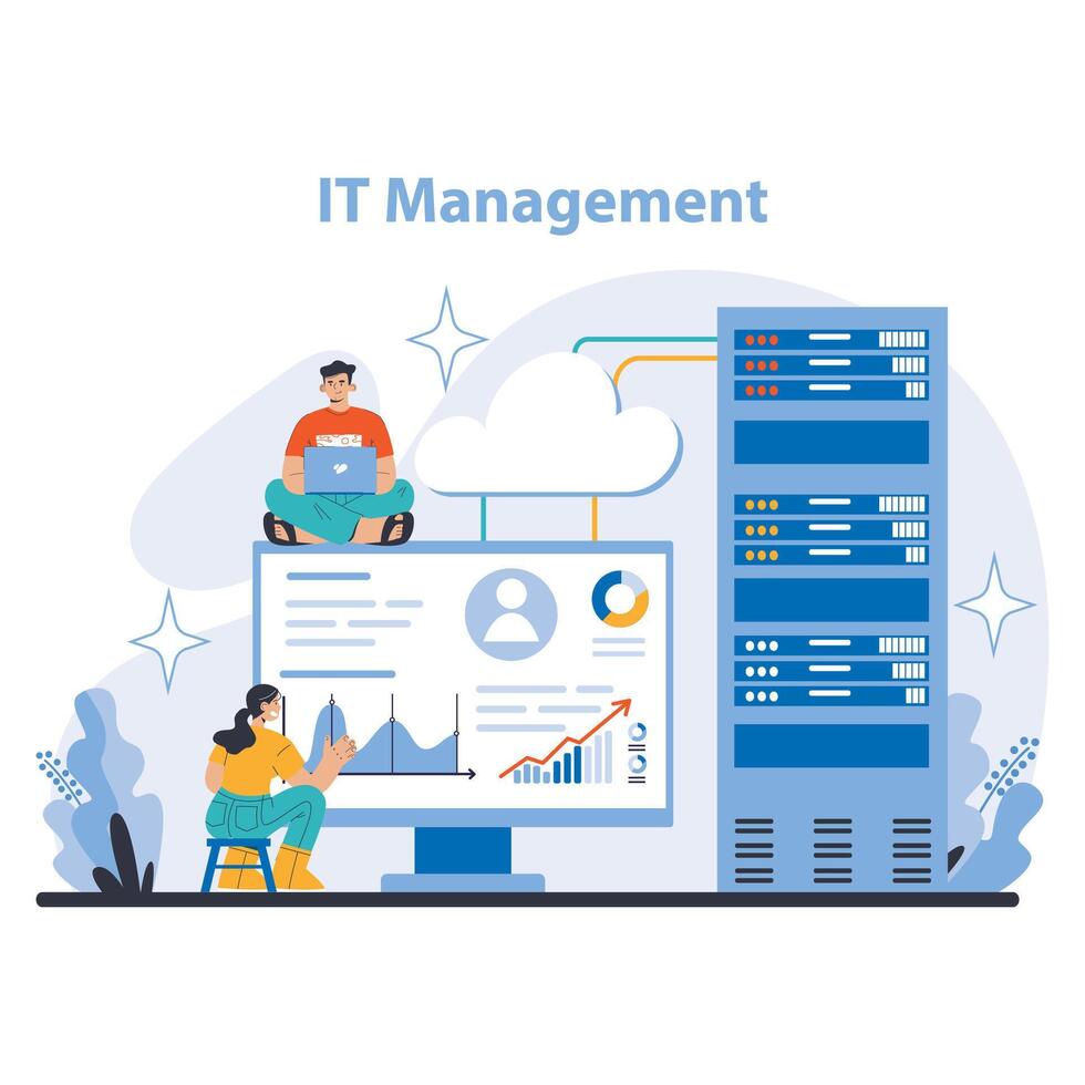 Operational Processes And Technologies Concept Flat Vector