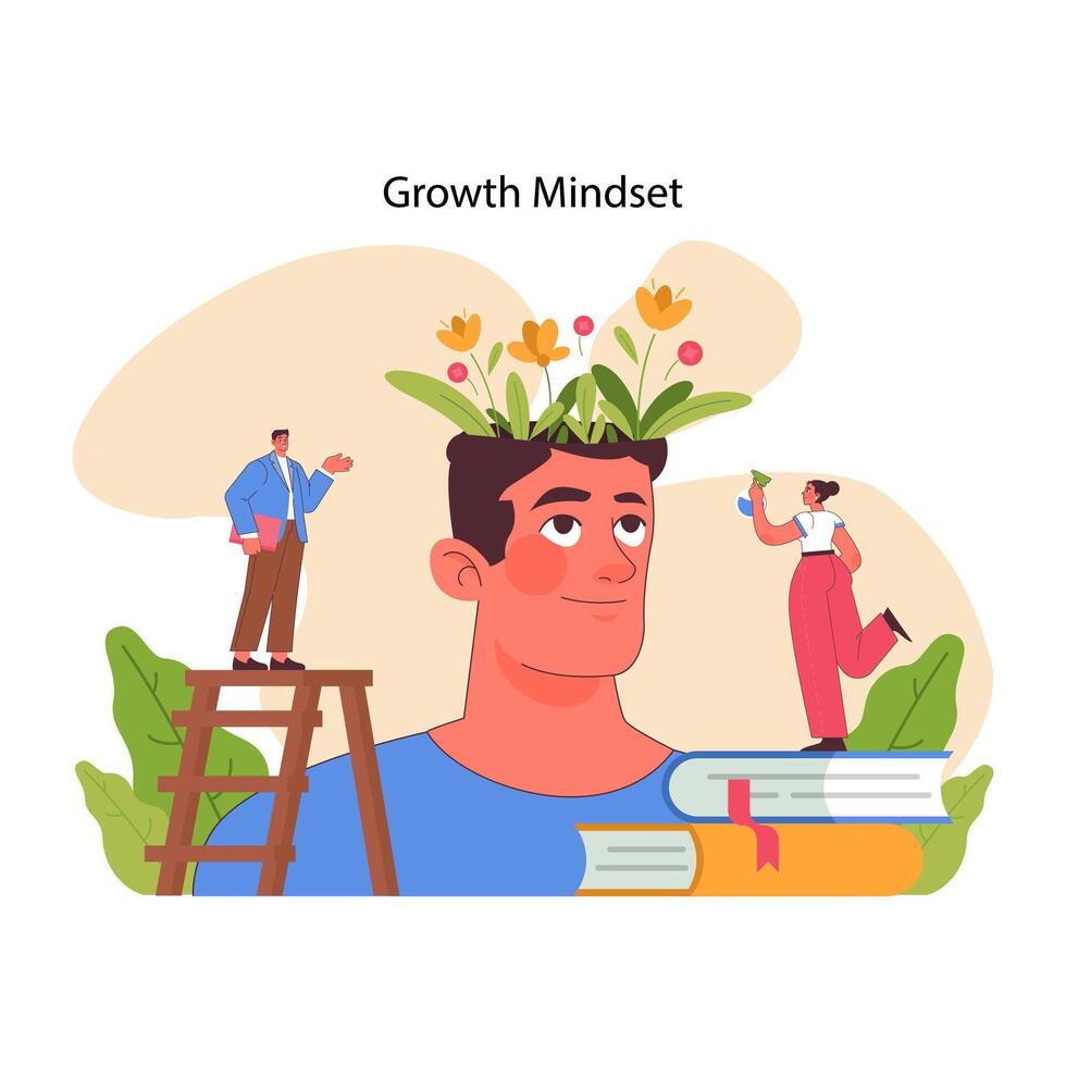 Growth mindset concept. Flat vector illustration 41172785 Vector Art at ... Growth mindset concept. Flat vector illustration 41172785 Vector Art at ...