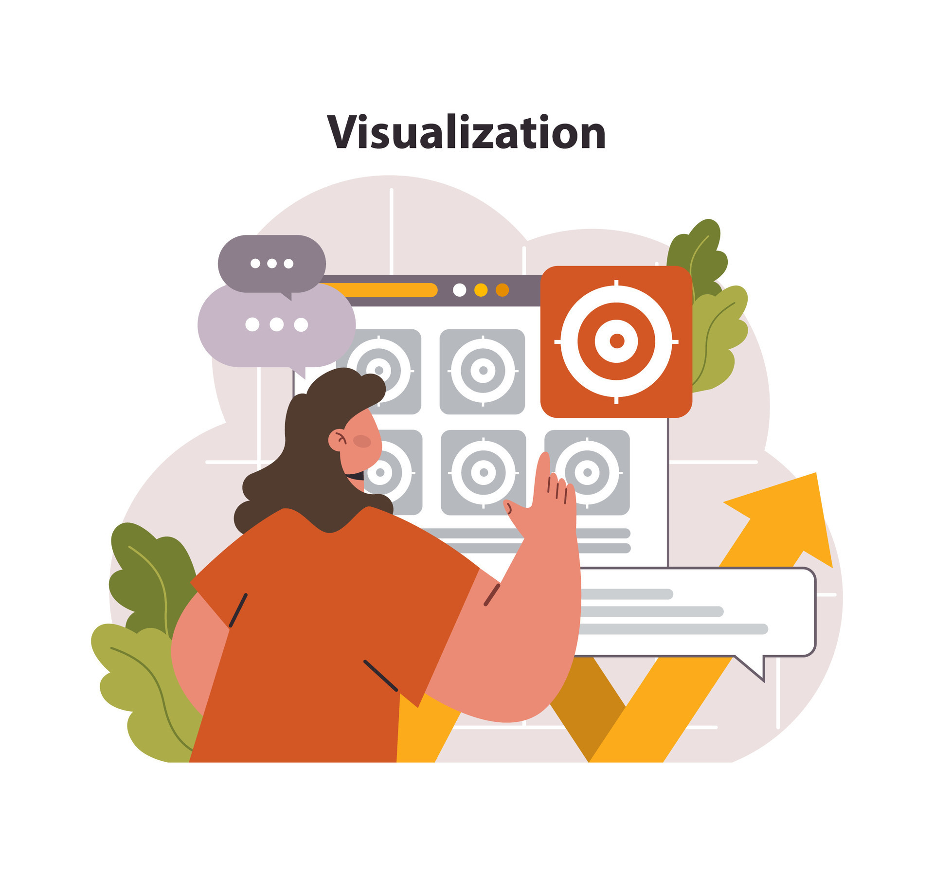 Visualization concept. Flat vector illustration 41172815 Vector Art at ...