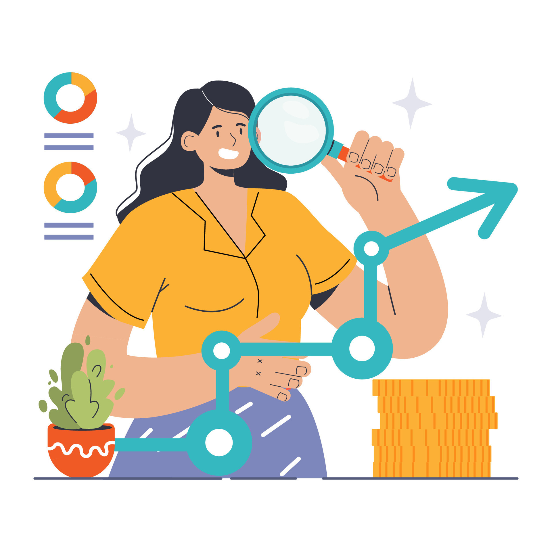 Demand Forecasting concept. Flat vector illustration 41172900 Vector ...