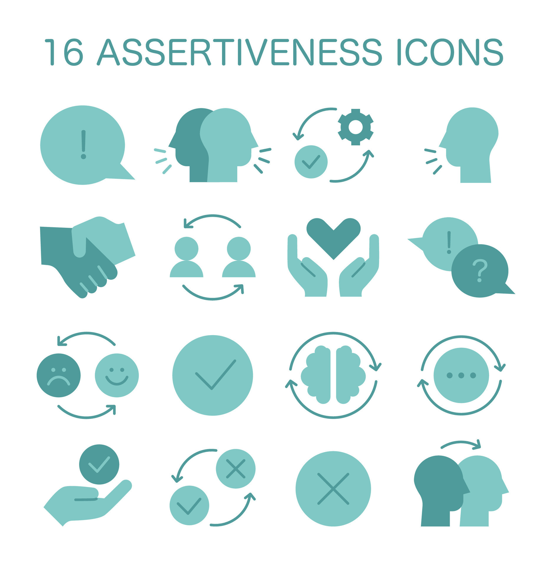 Assertiveness icon set. Flat vector illustration 41173163 Vector Art at ... Assertiveness icon set. Flat vector illustration 41173163 Vector Art at ...