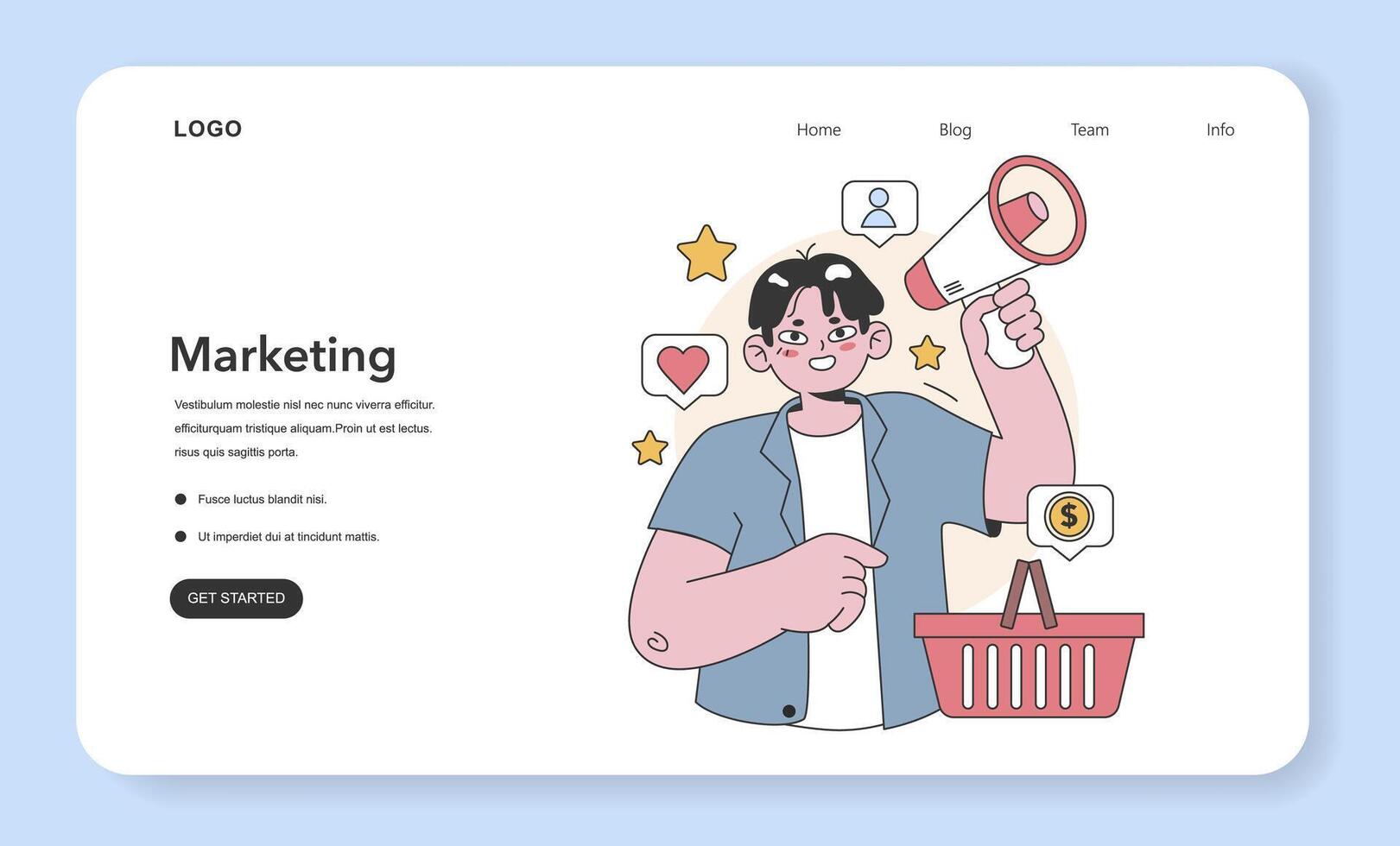 Marketing strategy concept. Flat vector illustration 41173594 Vector ...