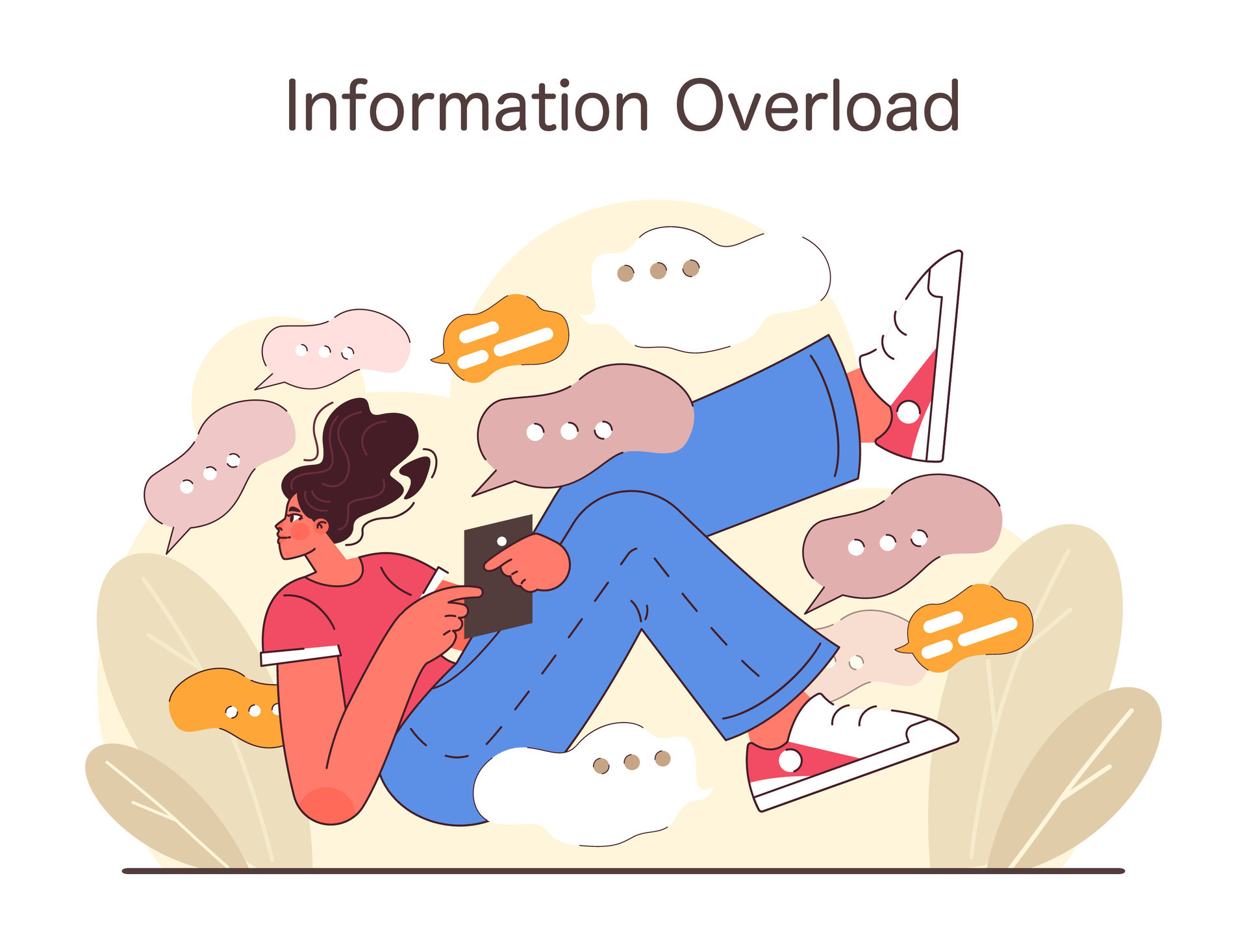 Information Overload concept. Flat vector illustration. 41173722 Vector ... Information Overload concept. Flat vector illustration. 41173722 Vector ...