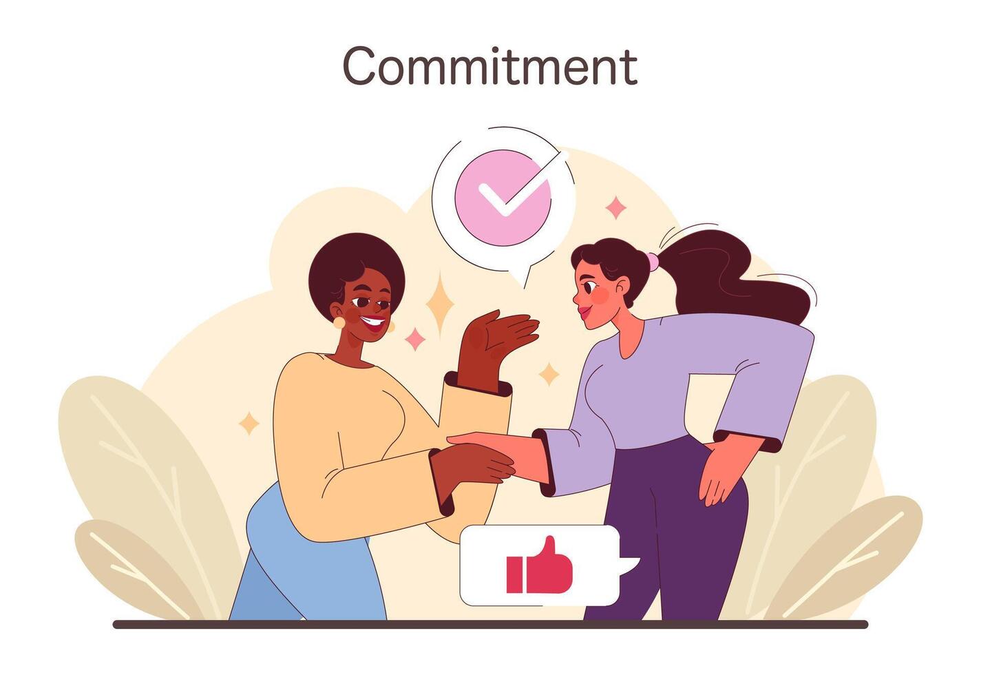 Bond of Commitment illustration. Flat vector illustration 41174002 ... Bond of Commitment illustration. Flat vector illustration 41174002 ...