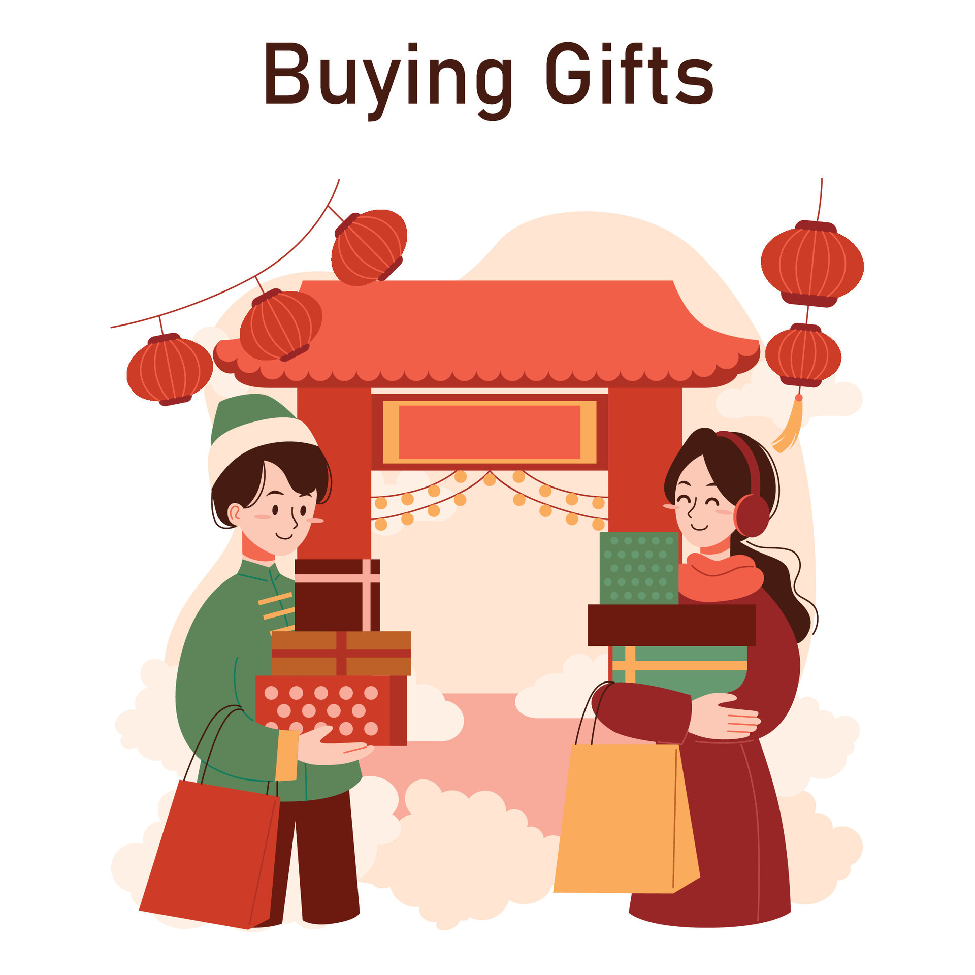 Chinese New Year tradition. Cheerful asian family leisure on festive ...