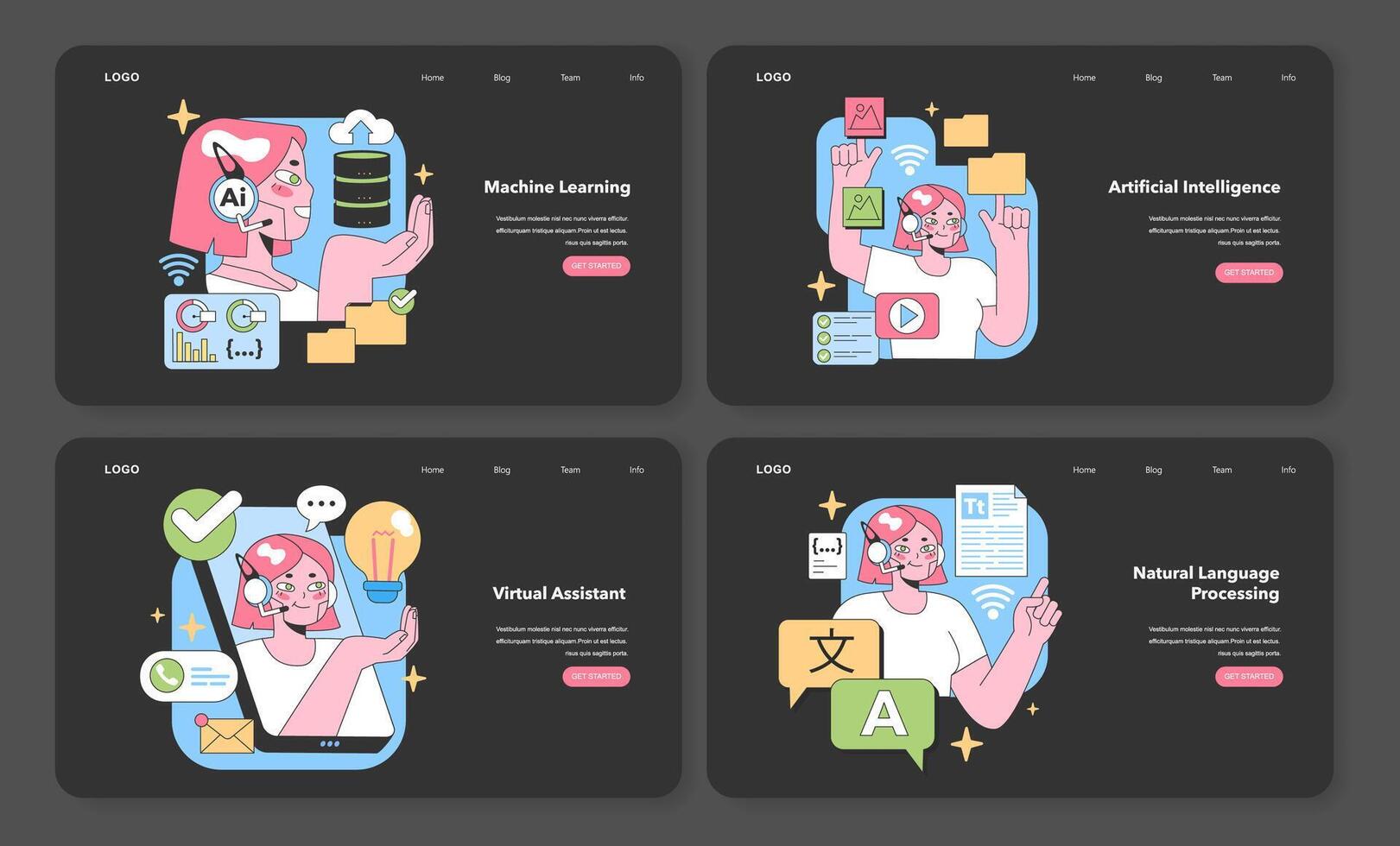 Tech Evolution set. Flat vector illustration 41175420 Vector Art at ...