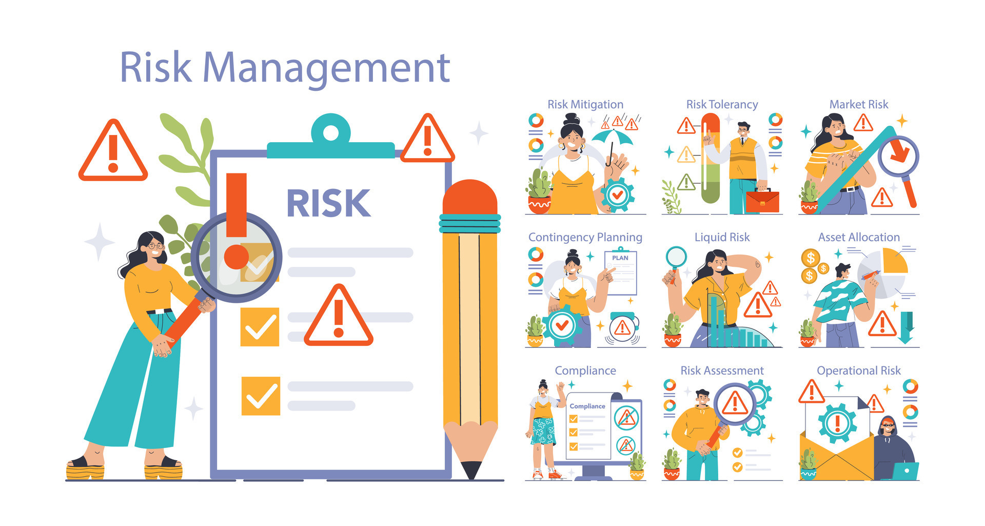 Risk Management concept. Flat vector illustration 41175725 Vector Art ... Risk Management concept. Flat vector illustration 41175725 Vector Art ...