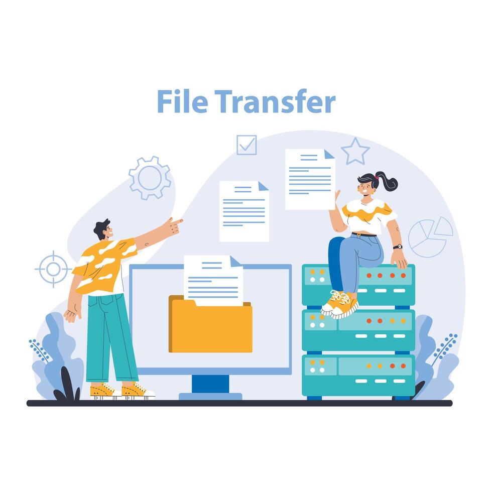 Data storage concept. Flat vector illustration. 41176021 Vector Art at Vecteezy