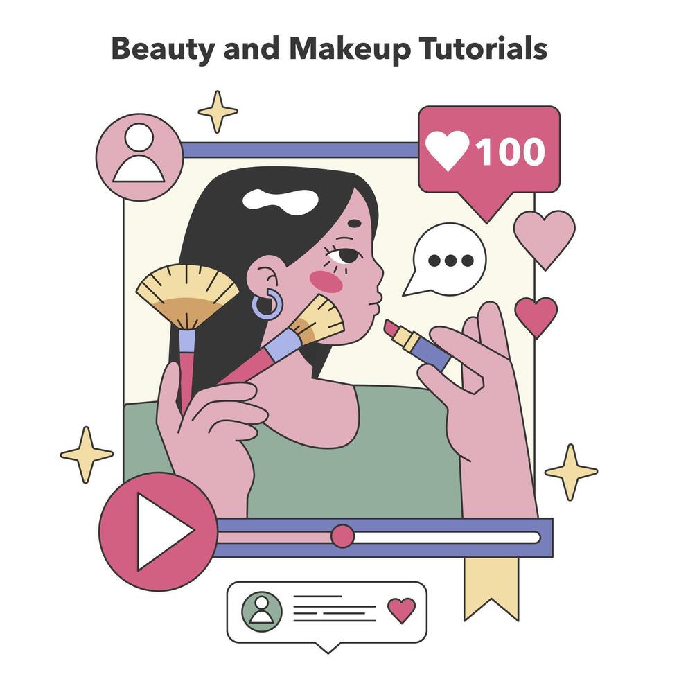 Makeup Tutorial Vector Art, Icons, and Graphics for Free Download