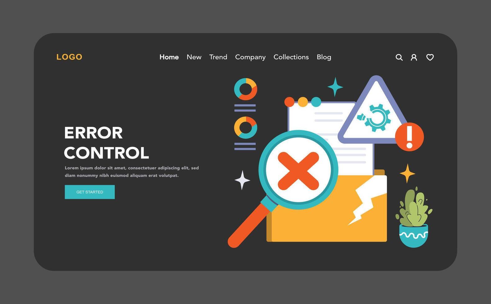 Software Testing Web Banner Or Landing Page Dark Or Night Mode 7333