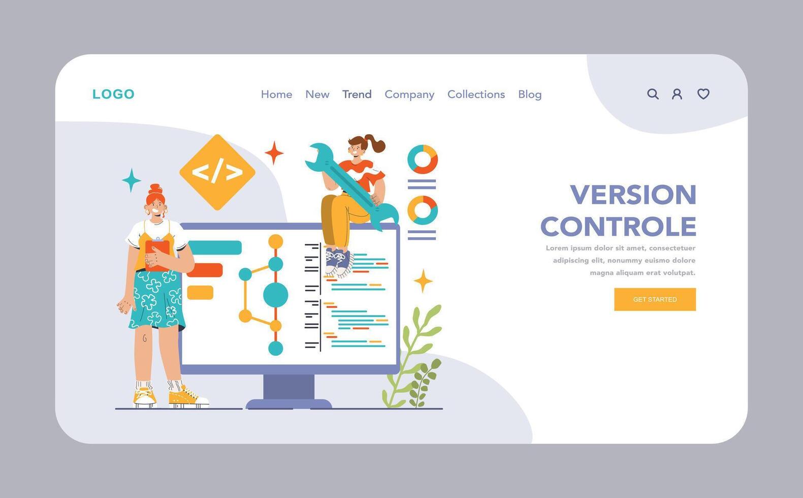 Open source web banner or landing page. Software with code available ...