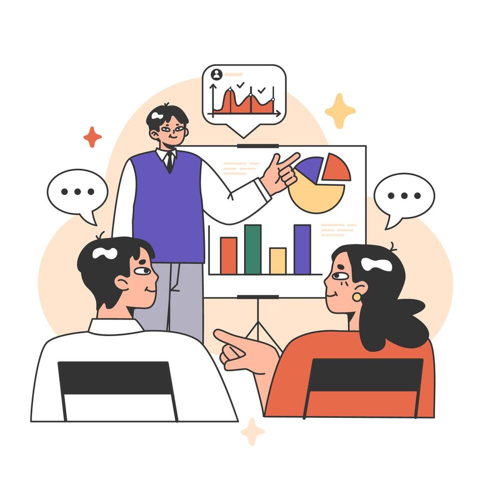 Training workshop. Interactive training process. Professional ...