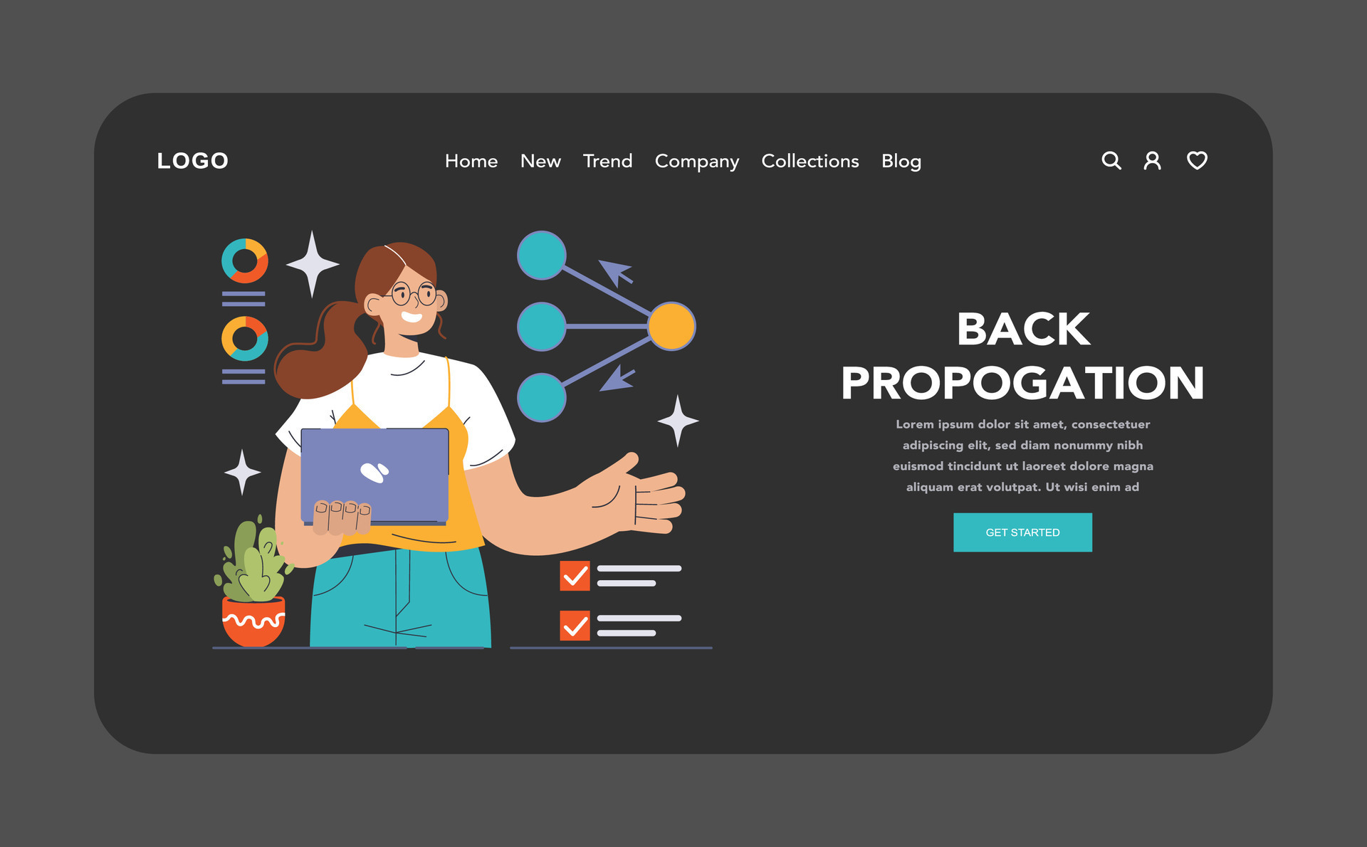 Backpropagation In Ai Concept Flat Vector Illustration 41176854 Vector