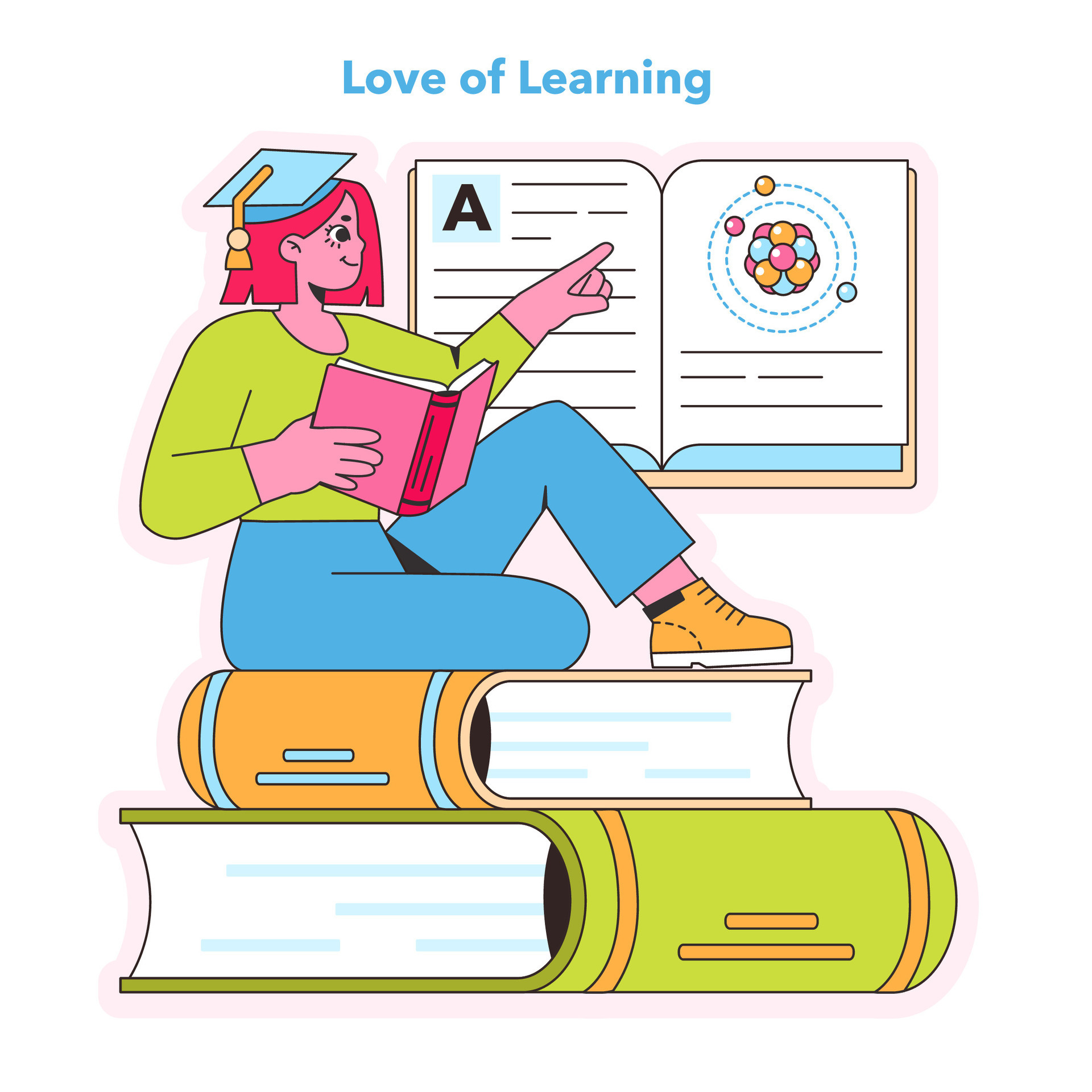Love of Learning concept. Vector illustration 41176964 Vector Art at ...