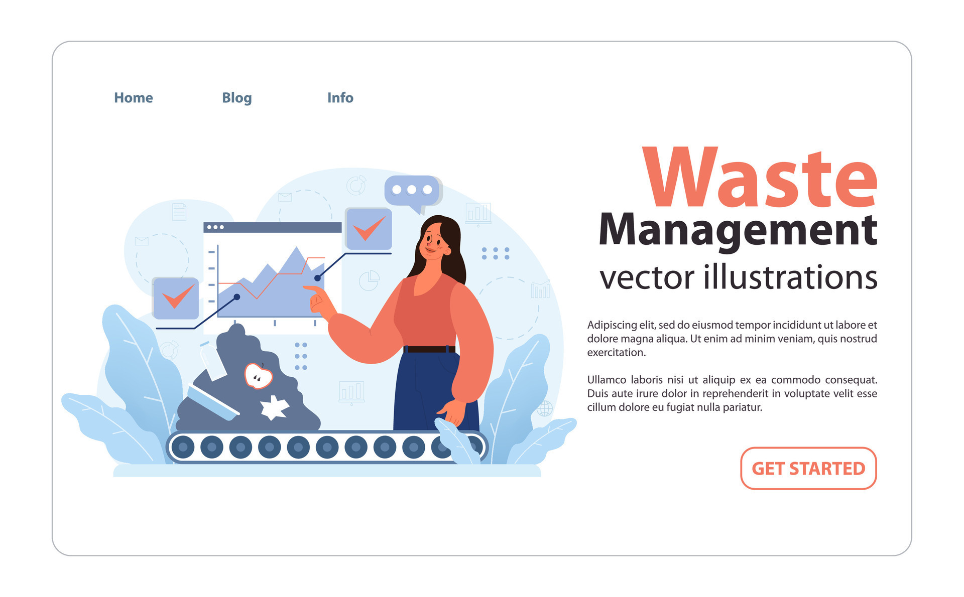 Woman Analyzing Data Trends Flat Vector Illustration 41177114 Vector Art At Vecteezy