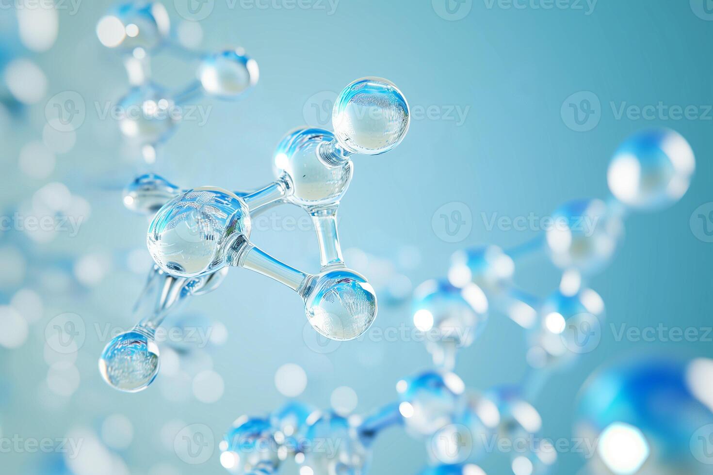 Ai Generated Molecular Structure Abstract Background With Molecules