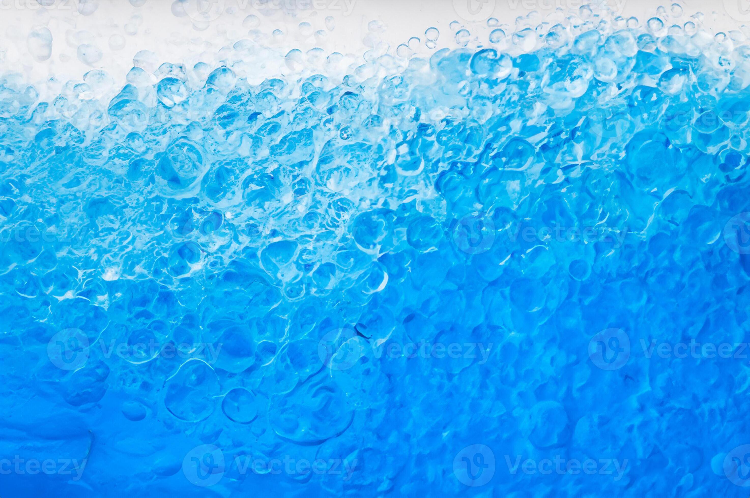 Bubbles in Blue Water, Tranquil Scene on a White Background 41182024 ...