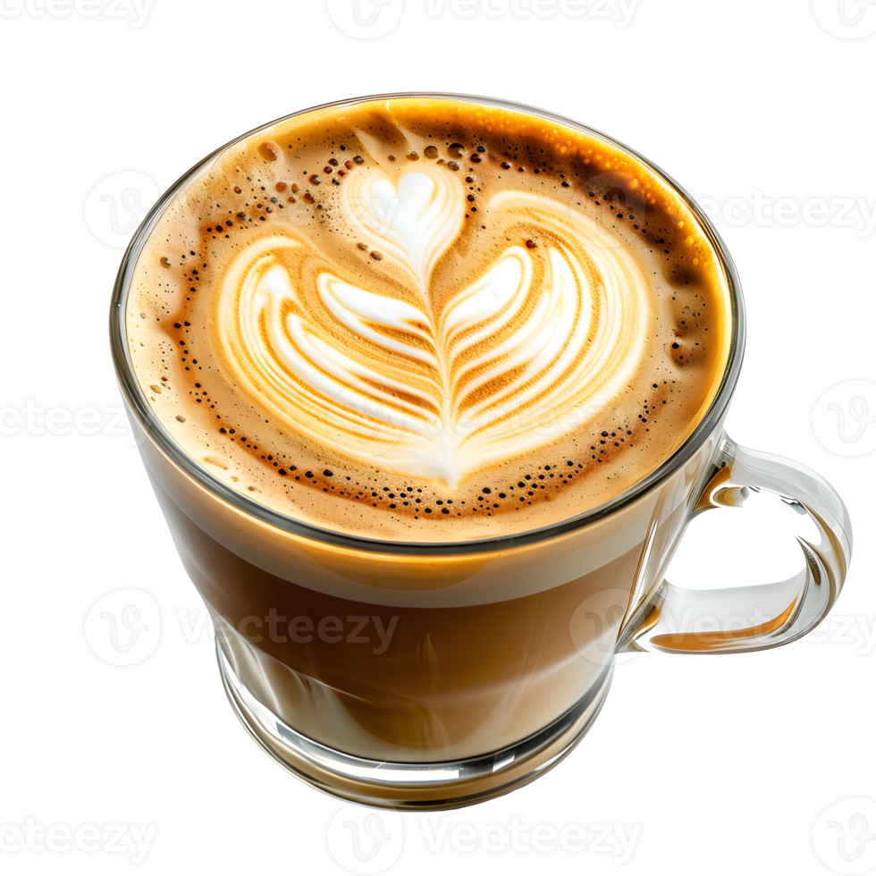 AI generated Cup of coffee latte art on transparent background 41266620 PNG