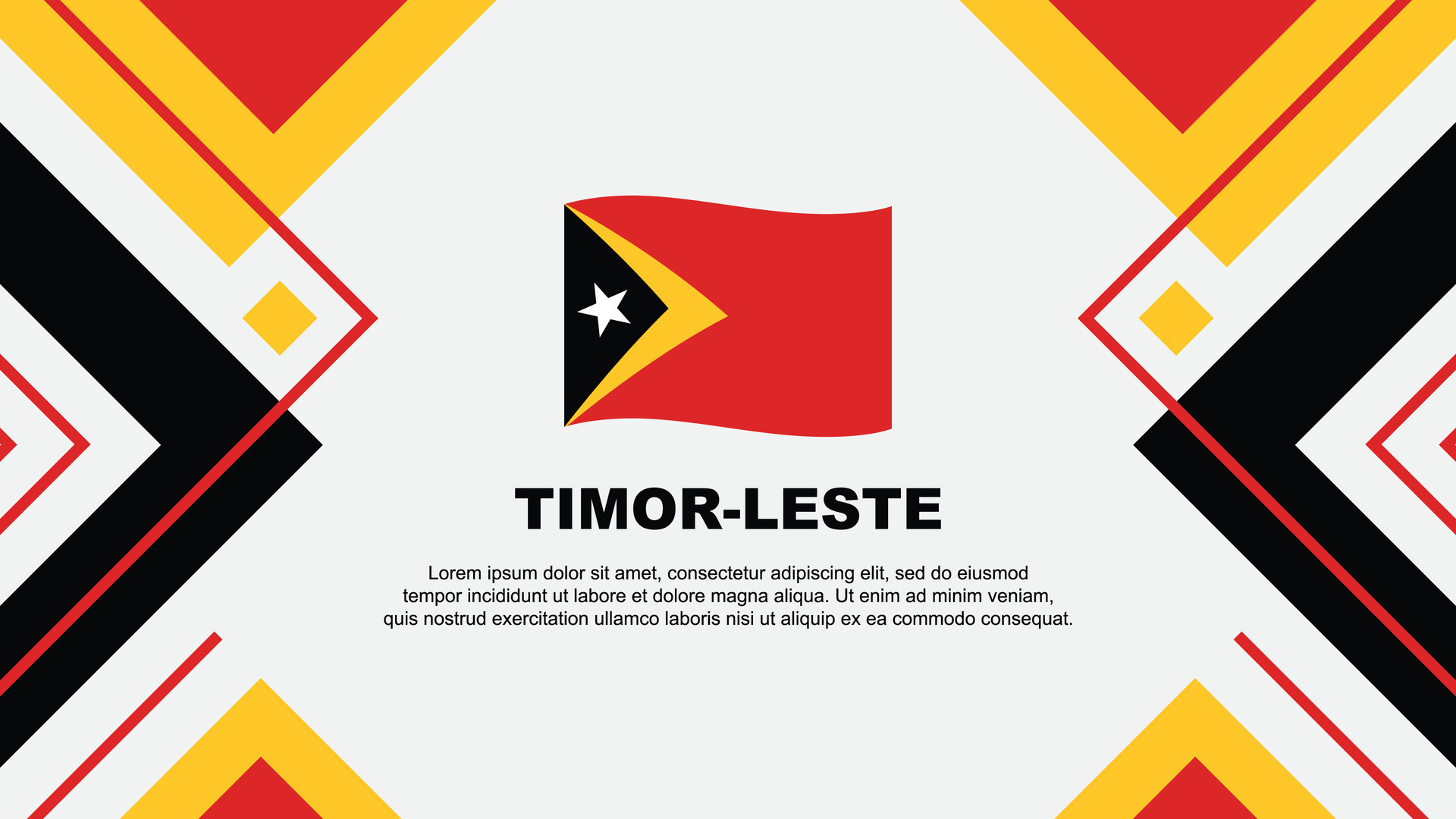 Timor Leste Flag Abstract Background Design Template. Timor Leste ...