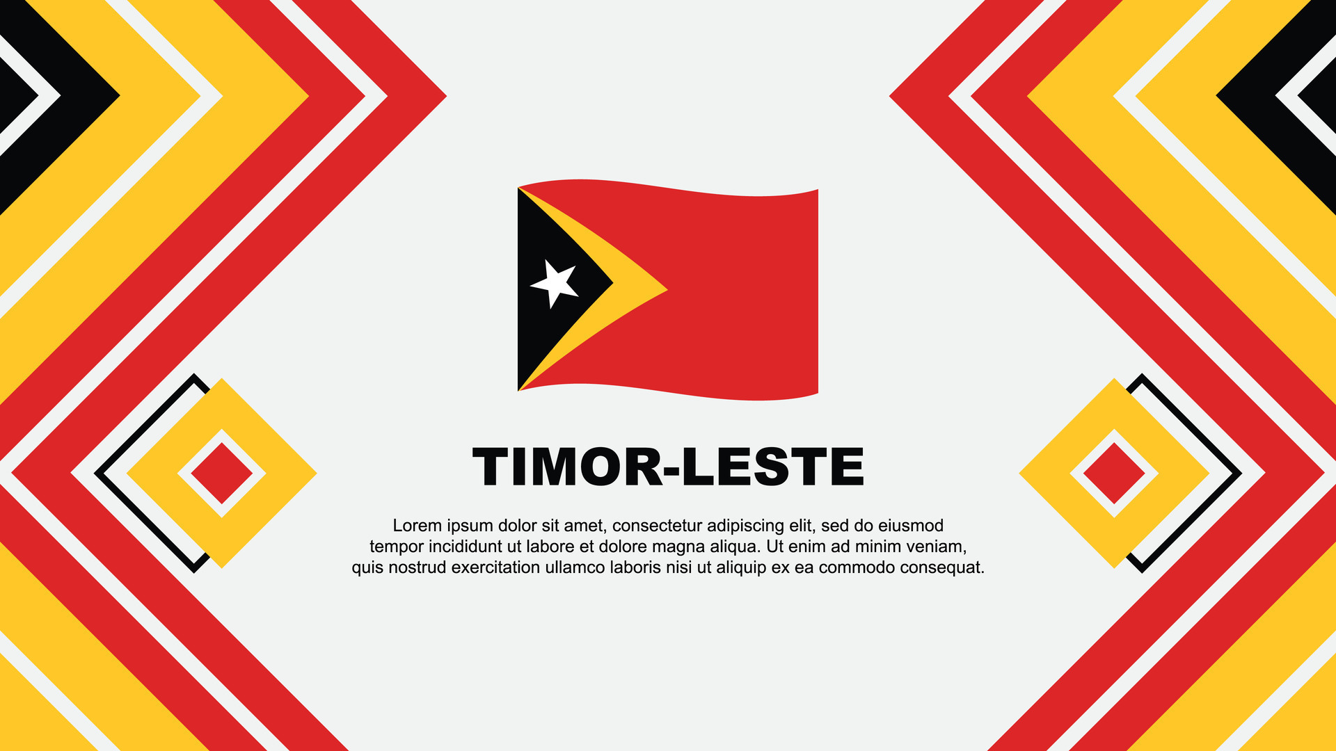 Timor Leste Flag Abstract Background Design Template Timor Leste Independence Day Banner