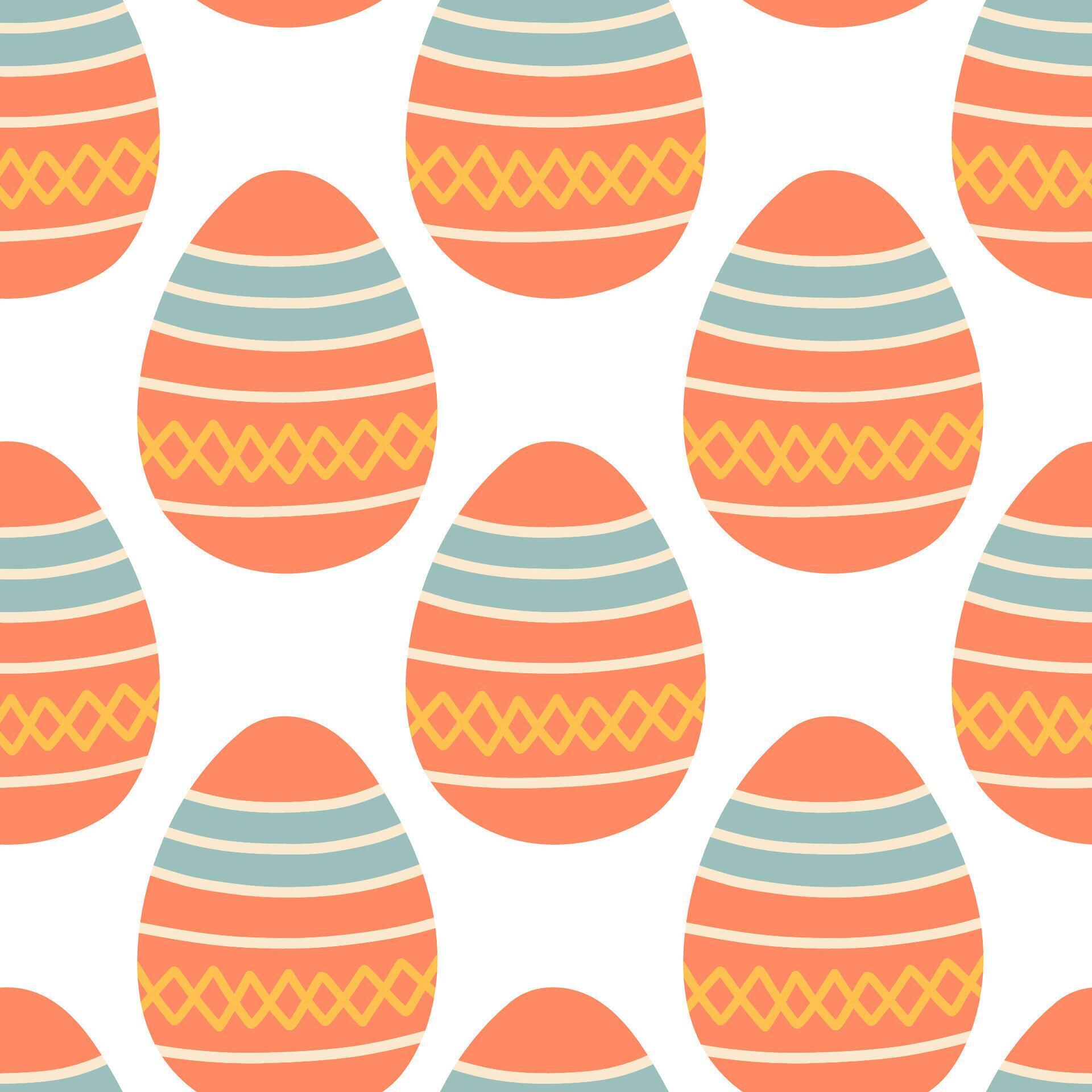 Easter eggs seamless pattern, Easter symbol, decorative vector elements ...