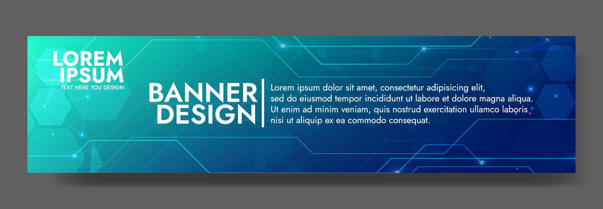 Gradient Digital technology banner. Futuristic banner for various ...
