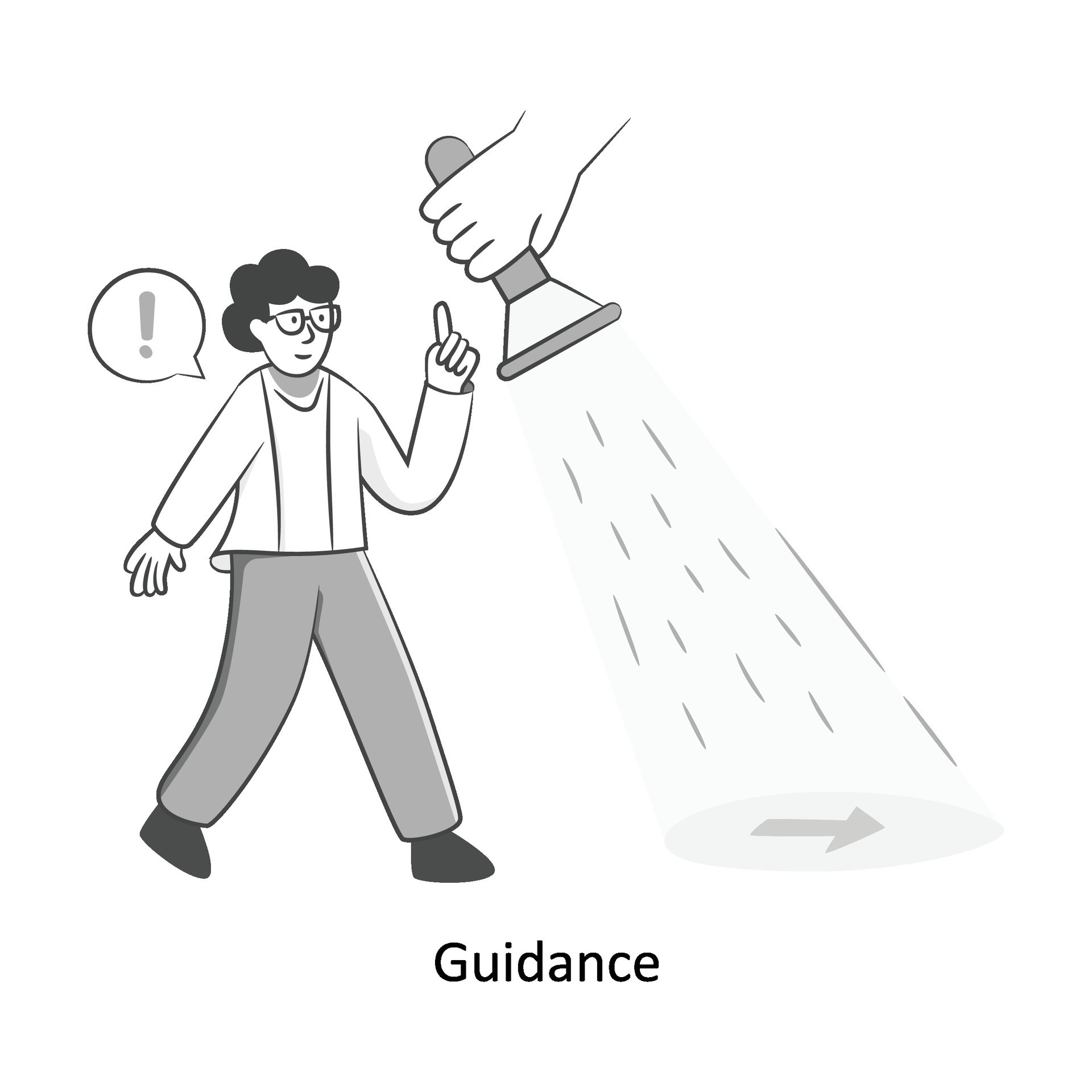 Guidance Flat Style Design Vector illustration. Stock illustration ...