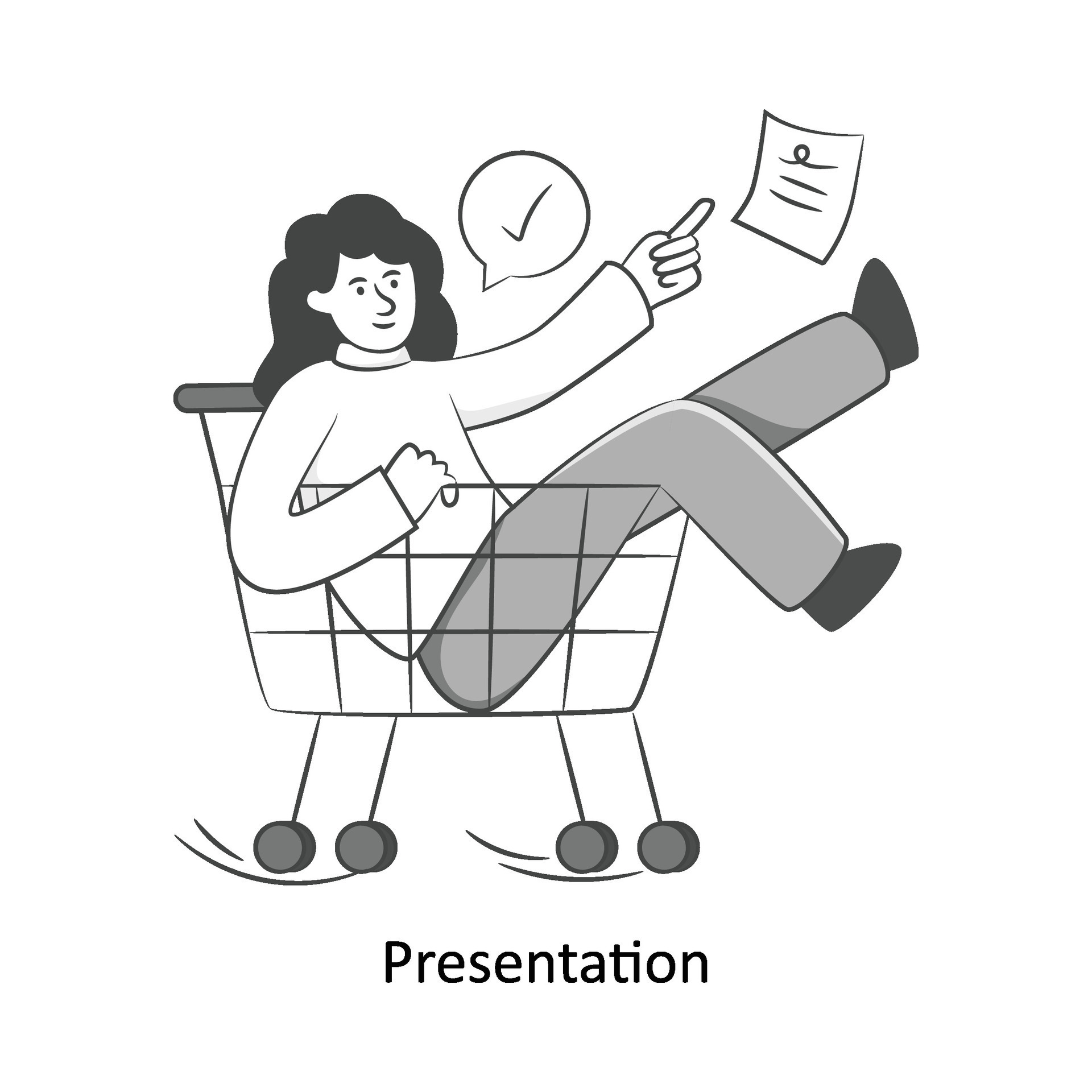 Presentation Flat Style Design Vector illustration. Stock illustration ...