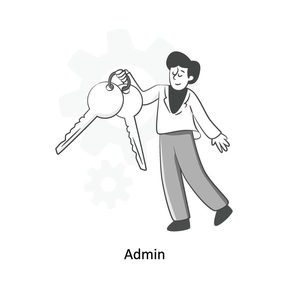 Admin Flat Style Design Vector illustration. Stock illustration ...