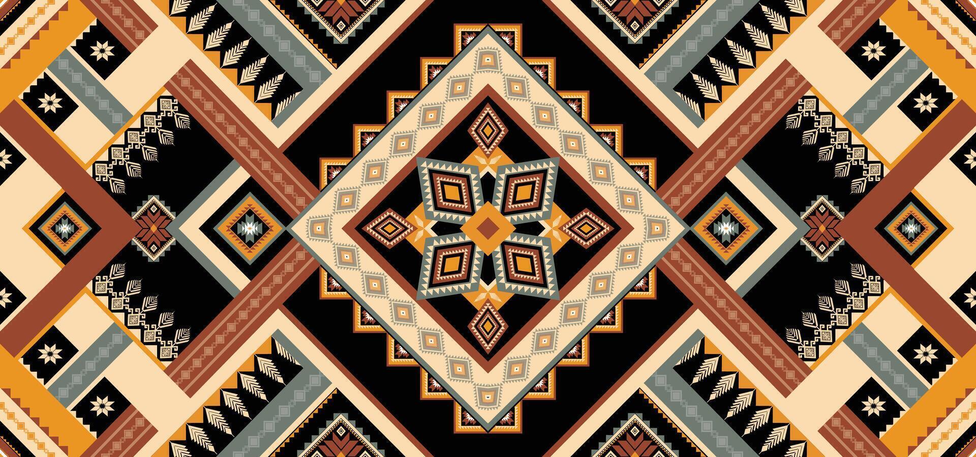 Geometric Ethnic Pattern Vector African American Mexican Western Aztec Motif Striped And