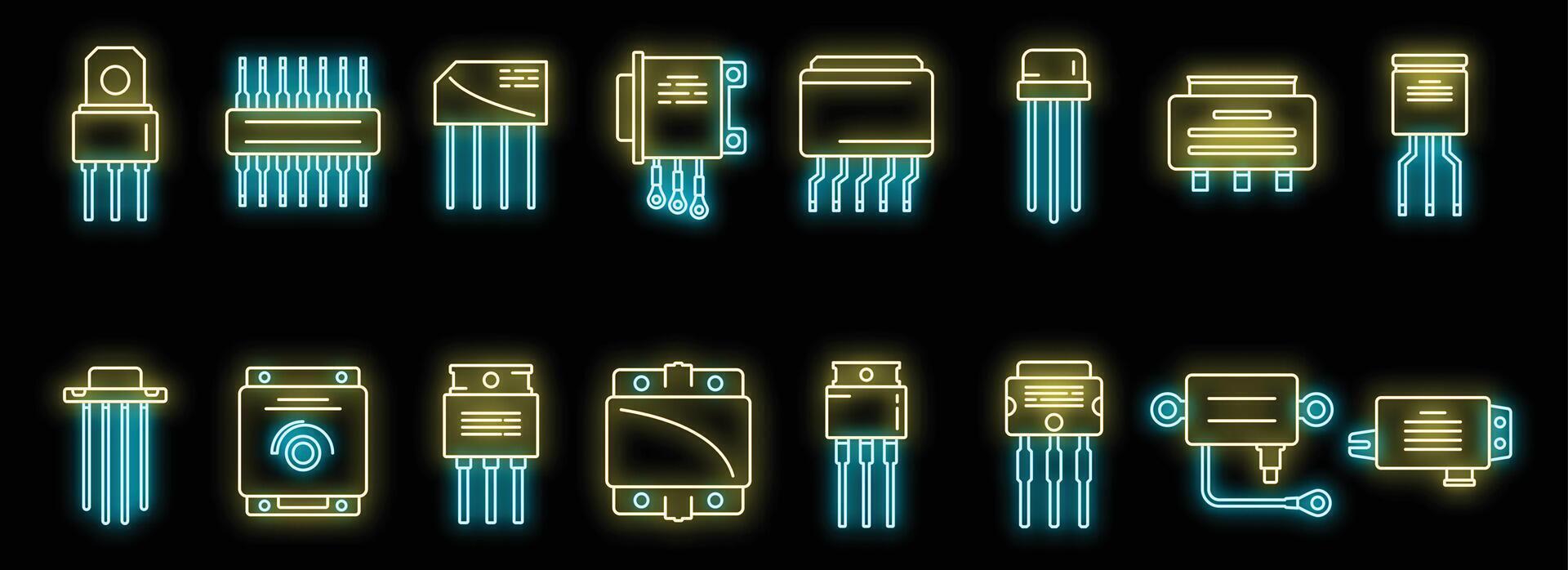 Voltage regulator icons set vector neon 41272045 Vector Art at Vecteezy Voltage regulator icons set vector neon 41272045 Vector Art at Vecteezy