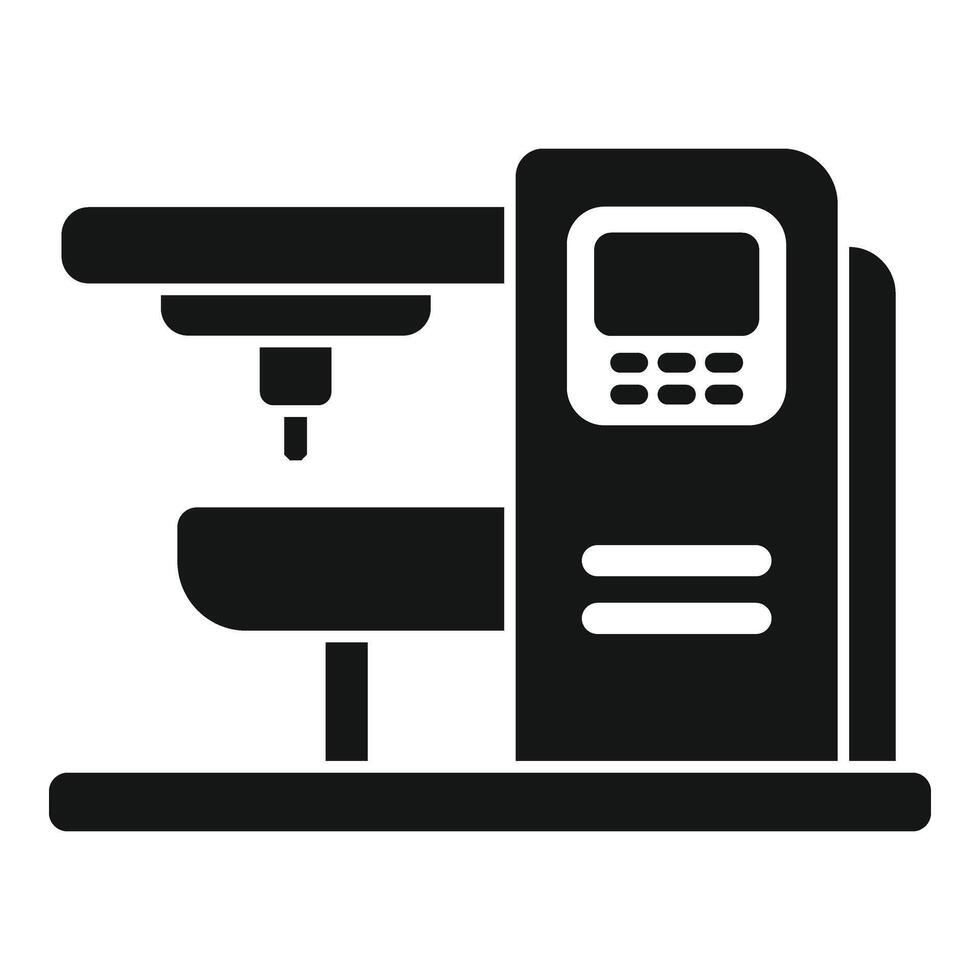 Control machine cnc icon simple vector. Drill mill controller 41272099 ...