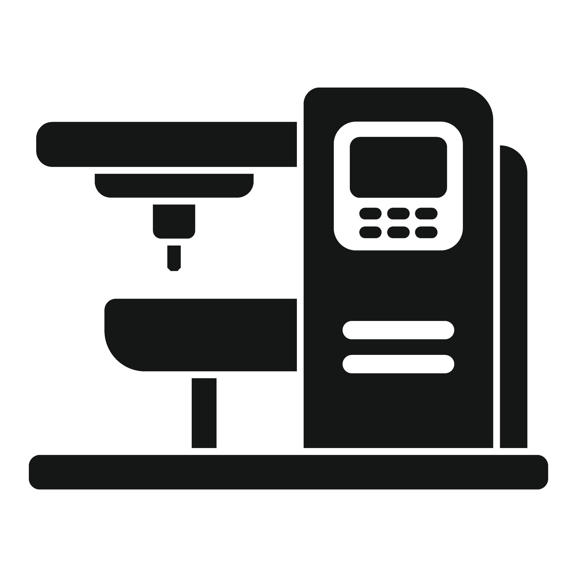 Control machine cnc icon simple vector. Drill mill controller 41272099 ...