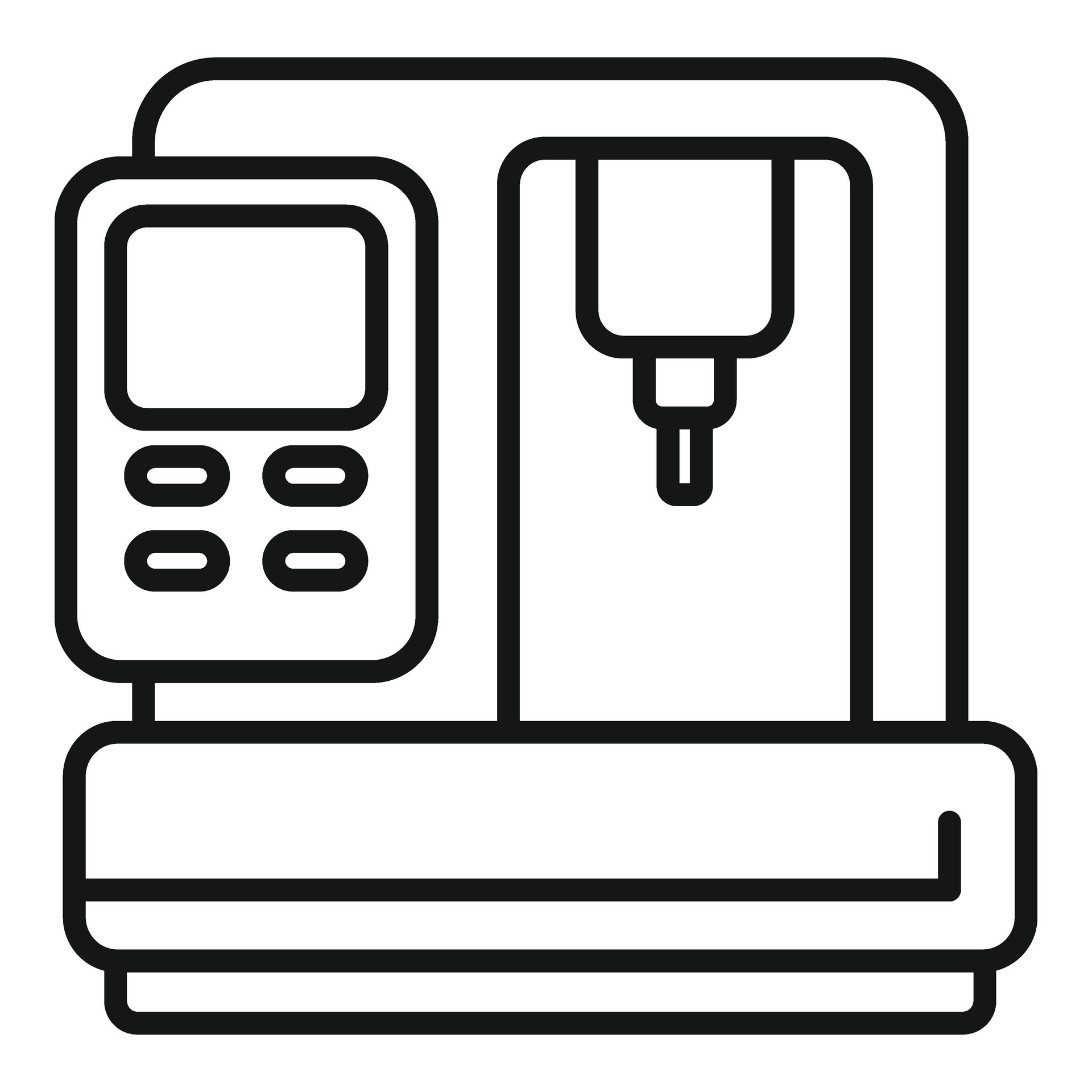 Cnc machine icon outline vector. Mill controller 41272152 Vector Art at Vecteezy