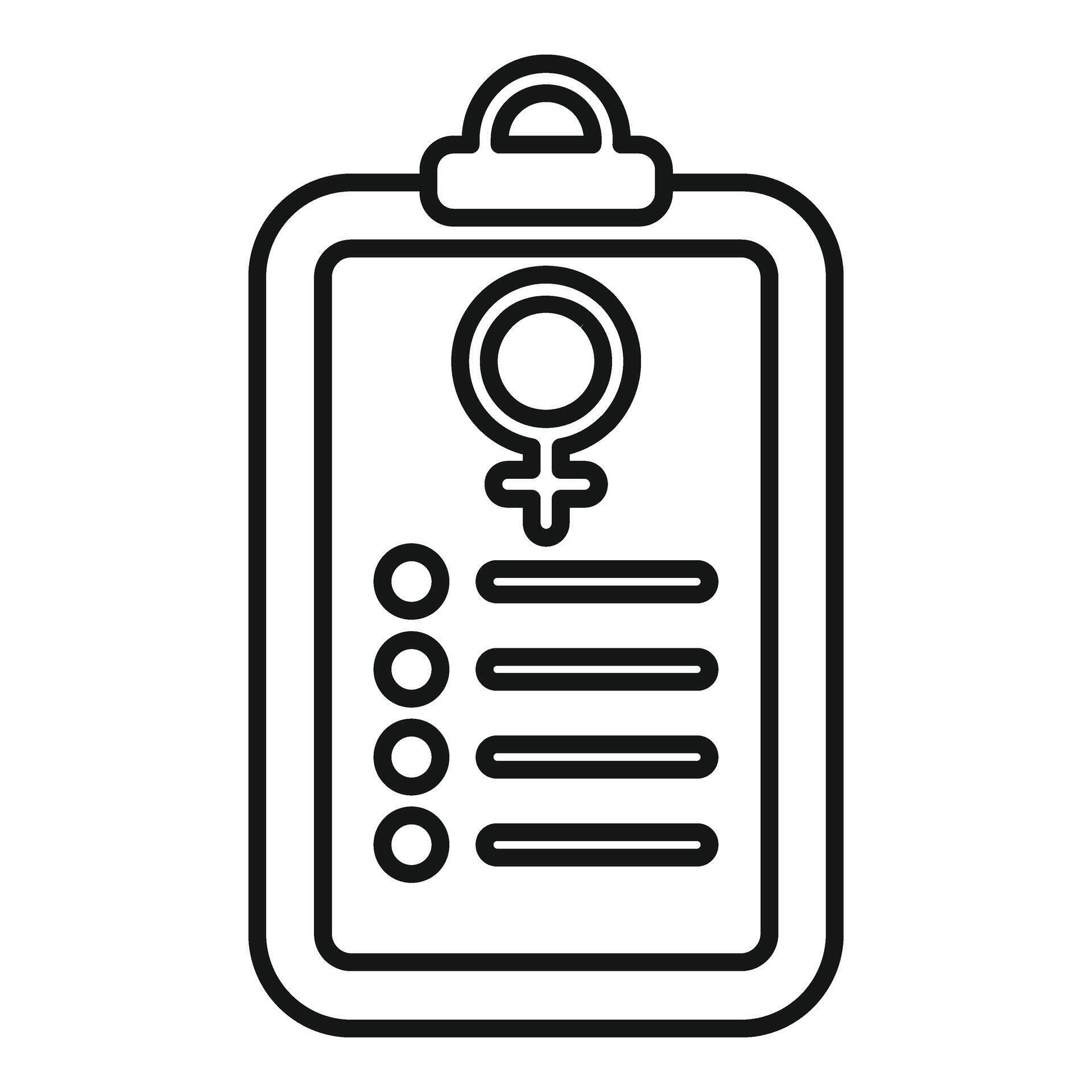 Menopause Clipboard Icon Outline Vector Female Age Balance 41272982