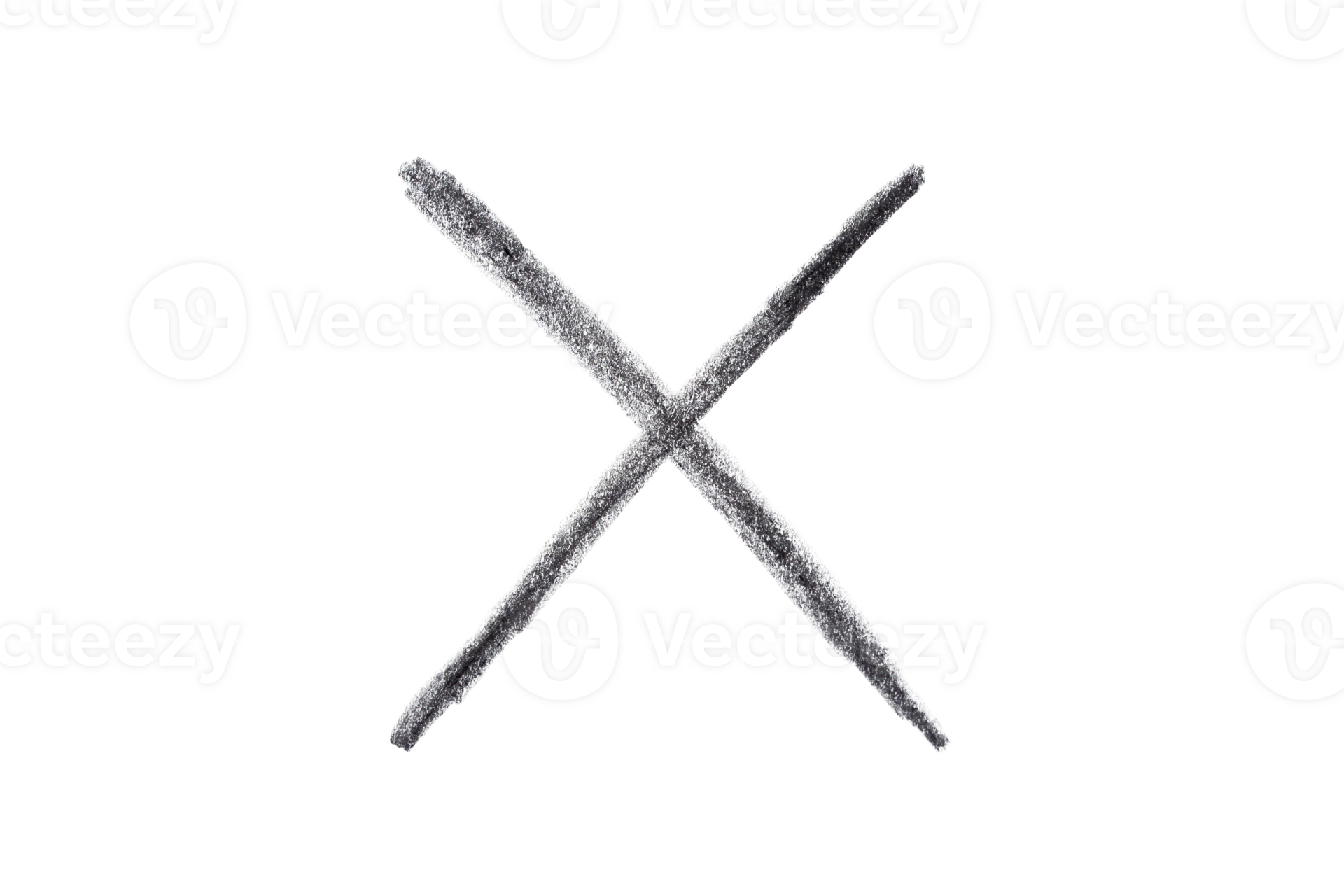 Charcoal hand drawn x sign on white paper 41273232 PNG