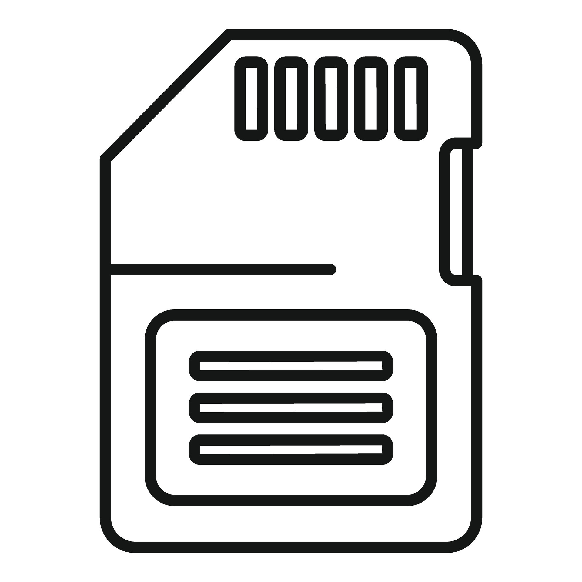 SD storage chip icon outline vector. Archive database 41274020 Vector Art at Vecteezy
