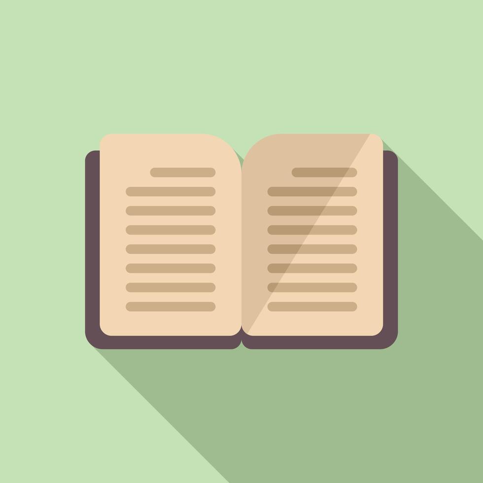 Learning from open book icon flat vector. Advice help 41274071 Vector ...