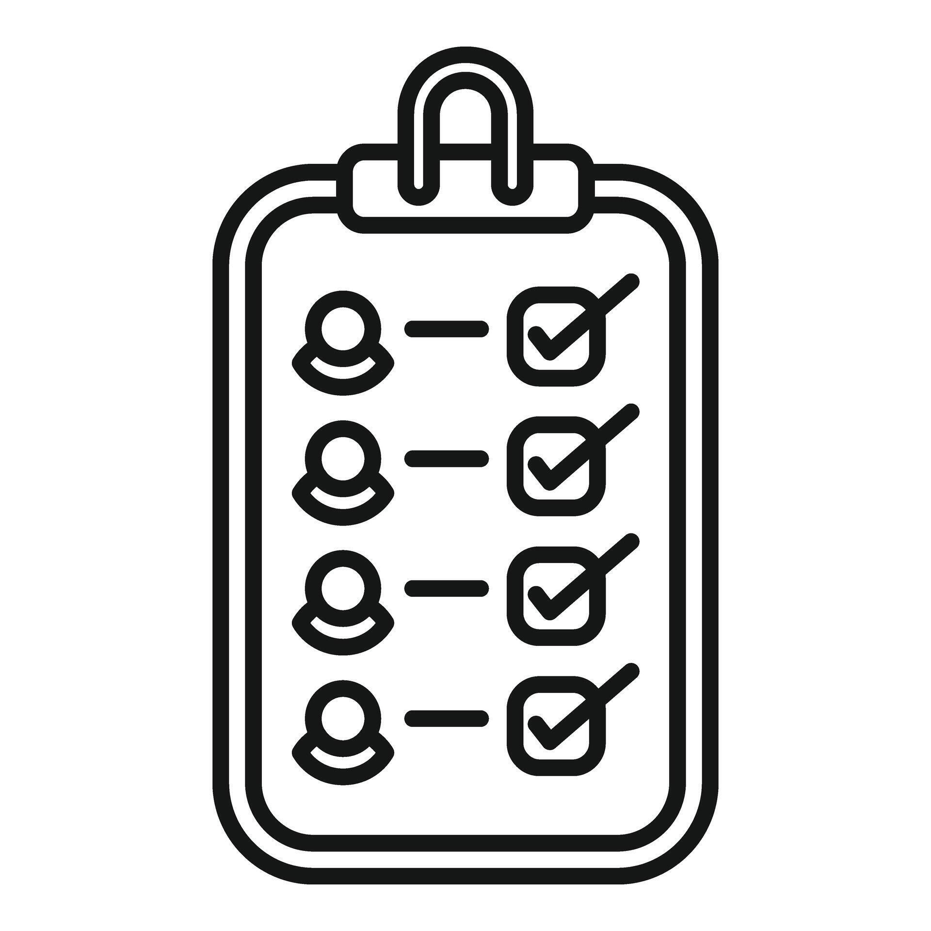 Registration Member Clipboard Icon Outline Vector Data Code Device