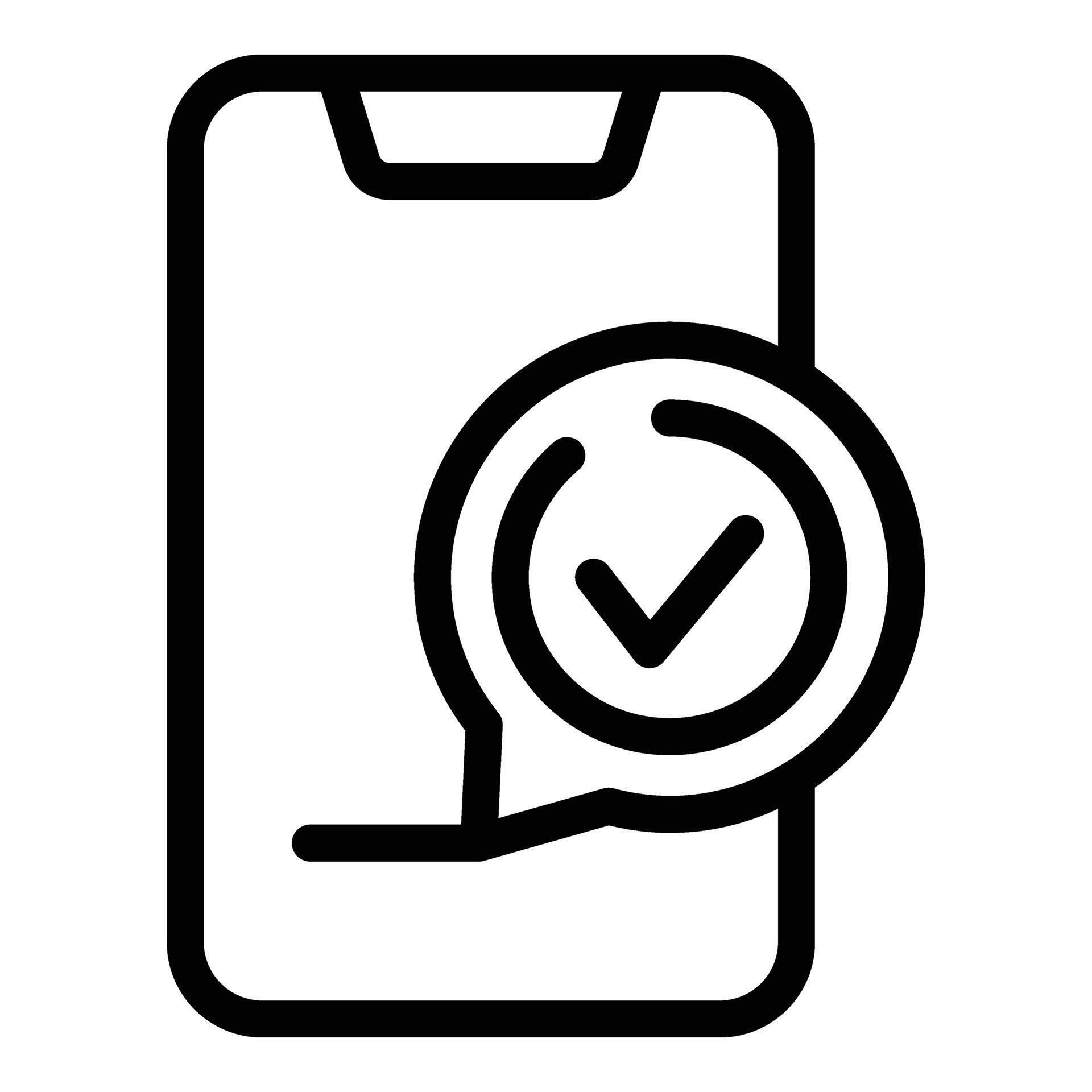 Break Resistant Phone Glass Icon Outline Vector Guard Phone Shield Cover 41275323 Vector Art At