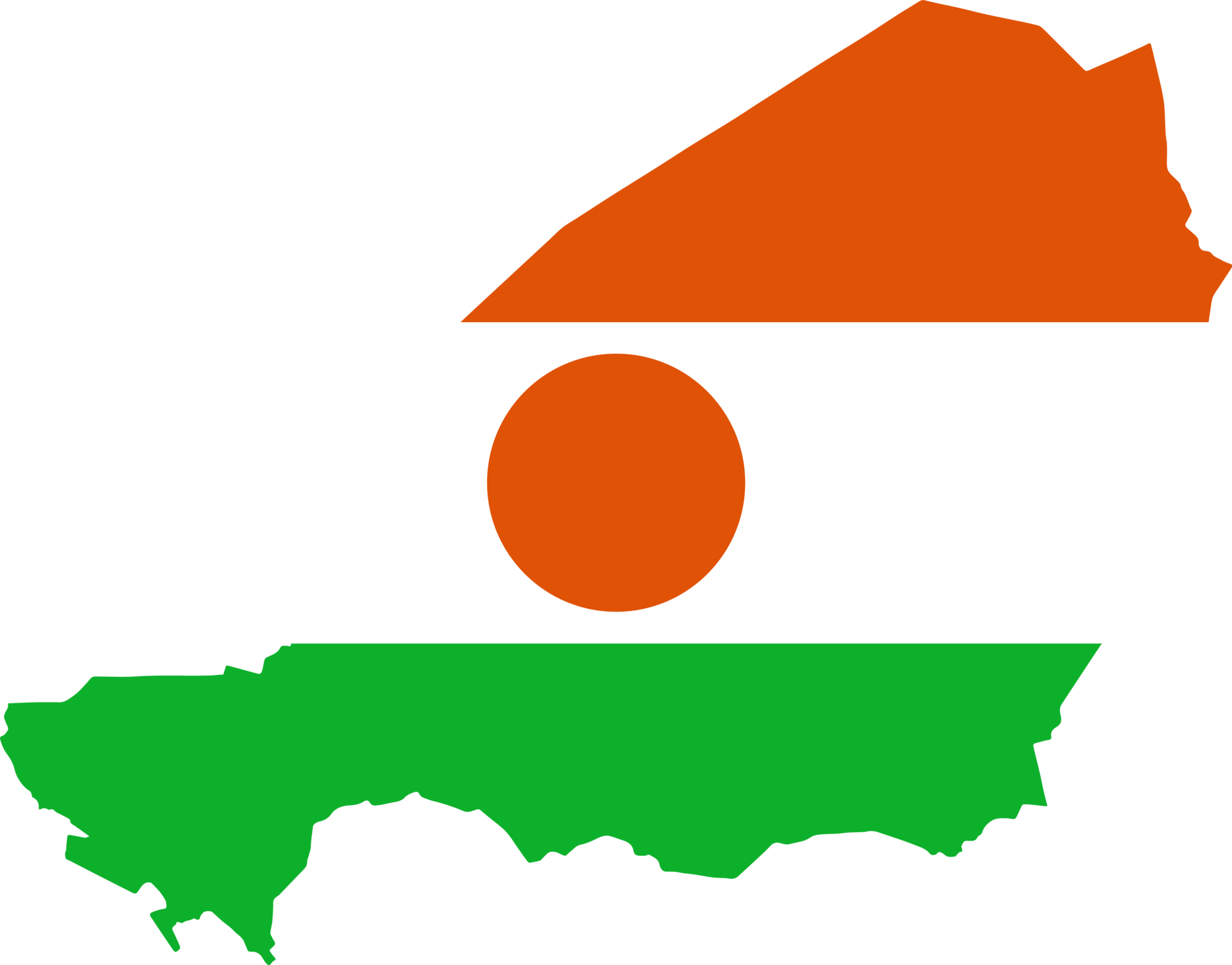 Niger map flag 41275834 PNG
