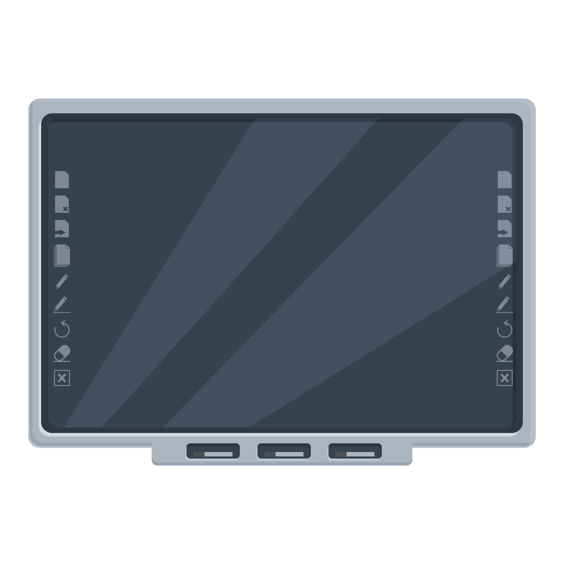 Smart interactive board icon cartoon vector. Modern school education ... Smart interactive board icon cartoon vector. Modern school education ...