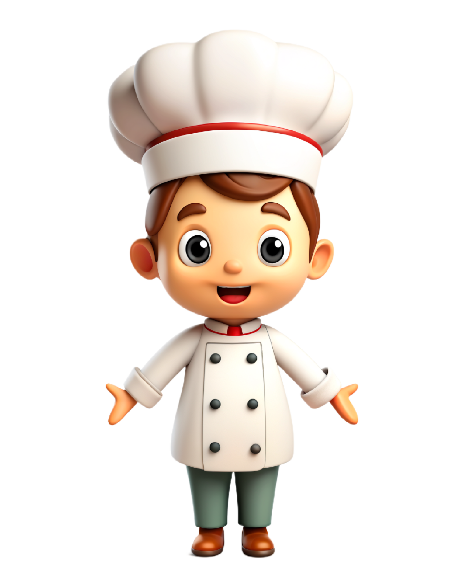 AI generated 3d cute chef cartoon 41278522 PNG