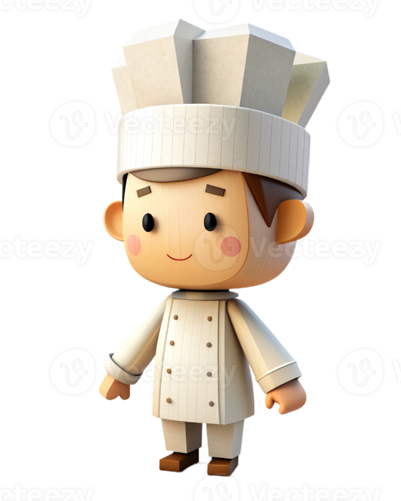 AI generated 3d cute chef cartoon 41278527 PNG