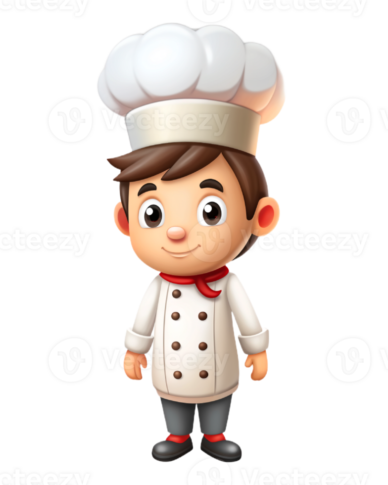 AI generated 3d cute chef cartoon 41278551 PNG