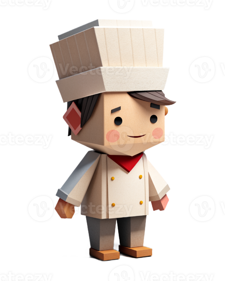 AI generated 3d cute chef cartoon 41278566 PNG