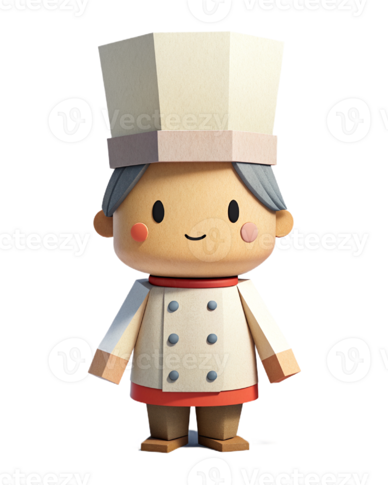 AI generated 3d cute chef cartoon 41278569 PNG