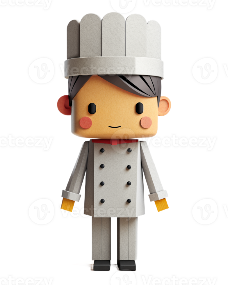 AI generated 3d cute chef cartoon 41278573 PNG